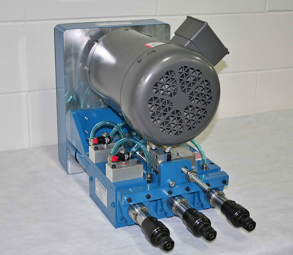 Integral 3 Spindle Drilling Units with 2 HP motor - Hypneumat, Inc.