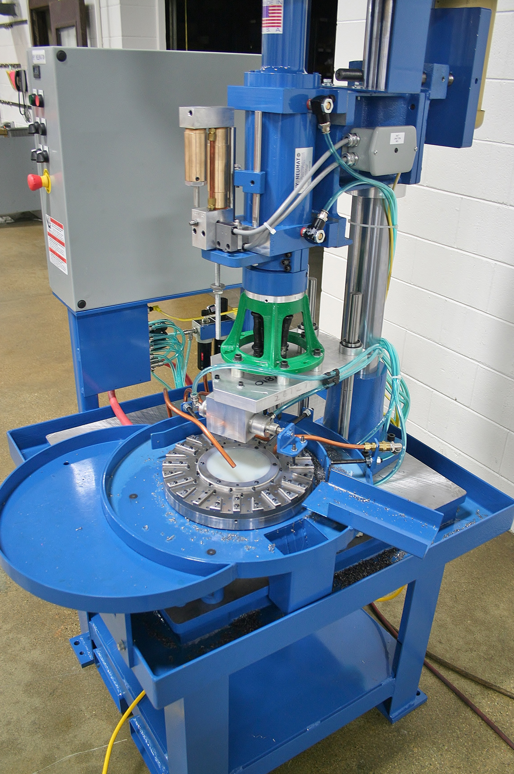 12 Station Dial Index Chamfering Machine with auto part ejection ...