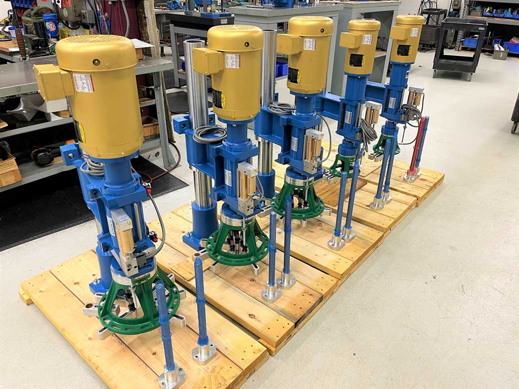 5 Drilling Units with Commander 850 Multi-Heads - Hypneumat, Inc.